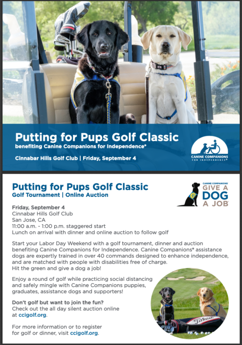 Putting For Pups – Sept 4th, 2020 – Golf Tournament for CCI | DeAnza ...